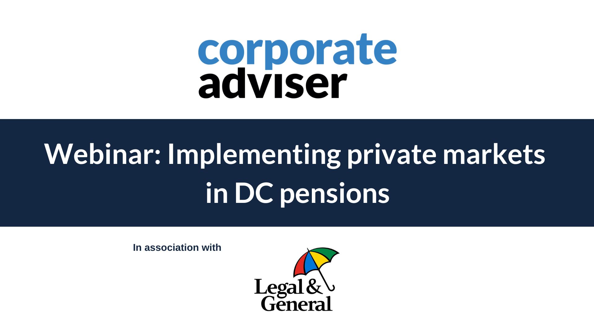 WEBINAR ON DEMAND: Implementing private markets in DC pensions ...